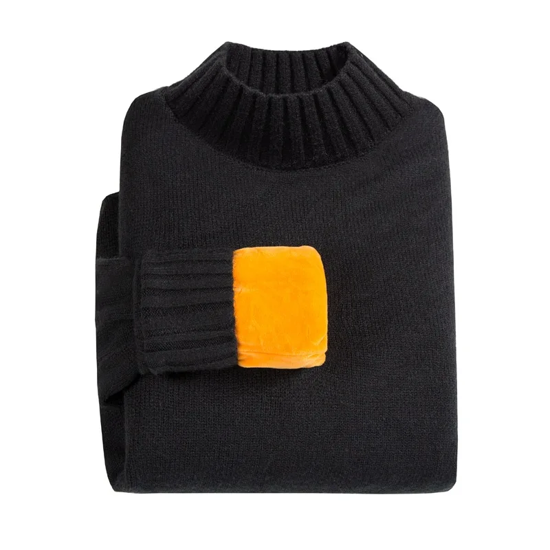 2023 Winter Super Warm Sweater Men's Turtleneck Slim Soft Fleece ...