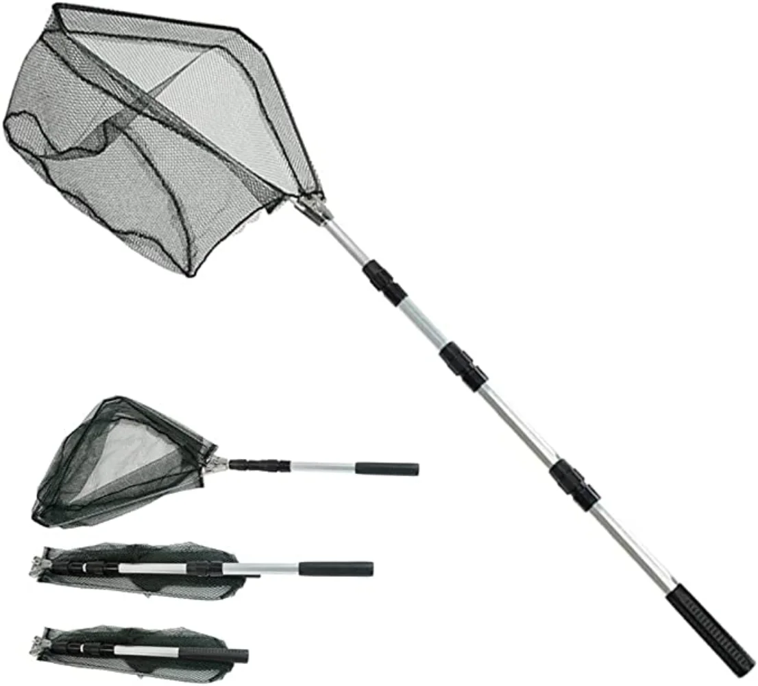 Telescopic Folding Fishing Landing Net 190CM Pole Collapsible ...