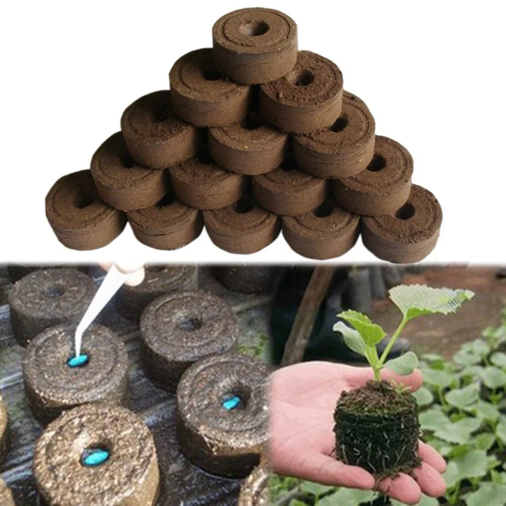 30mm-Non-Woven-Seeds-Blocks-Jiffy-Peat-Pellets-Seedling-Soil-Block ...