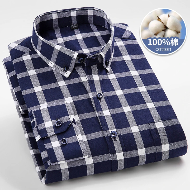 6XL 7XL High Quality 100% Cotton Oxford Spinning Spring and Autumn Men ...