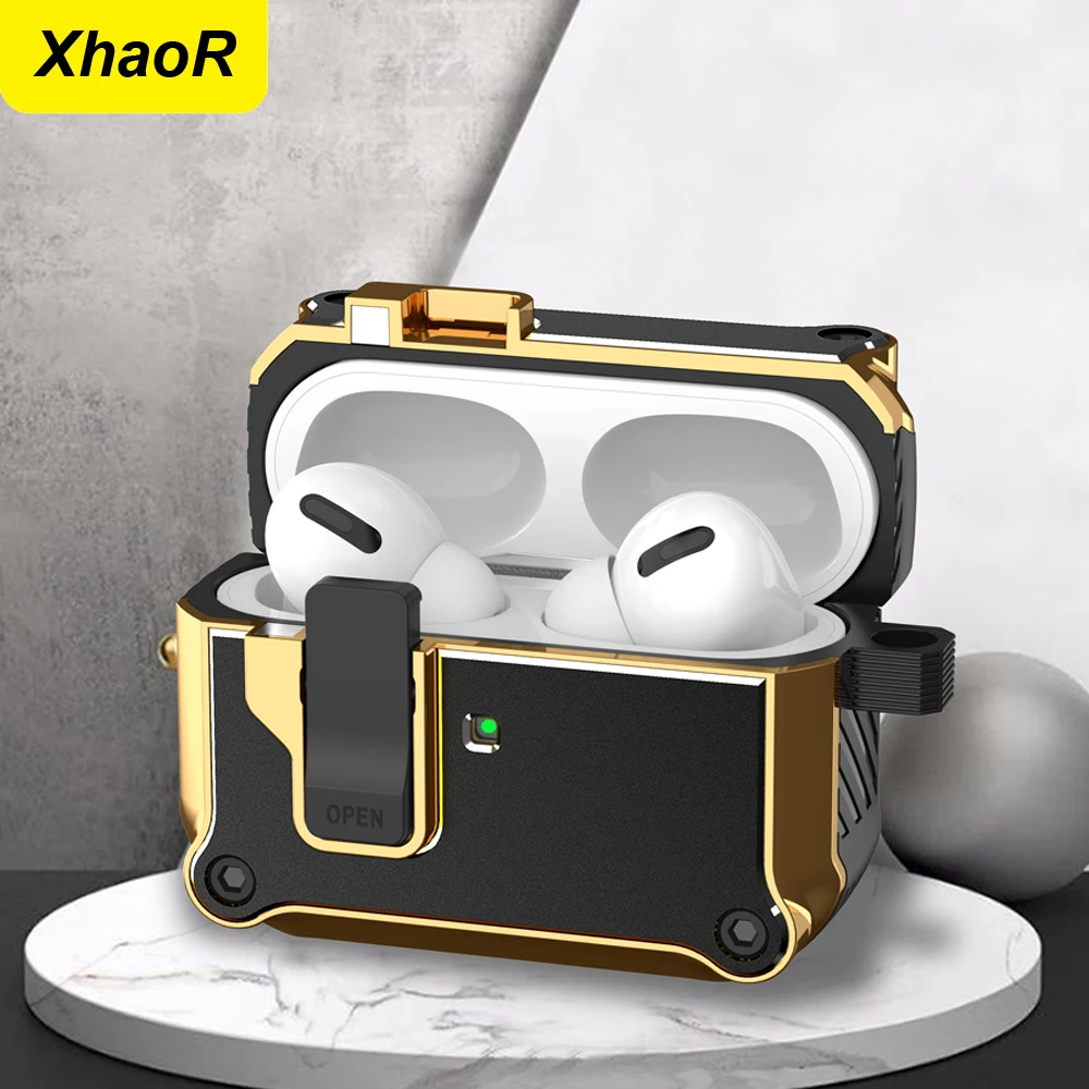 Pro-2-Cover-For-Airpods-Pro-Case-Luxury-TPU-PC-Metal-Earphone-Case-For ...