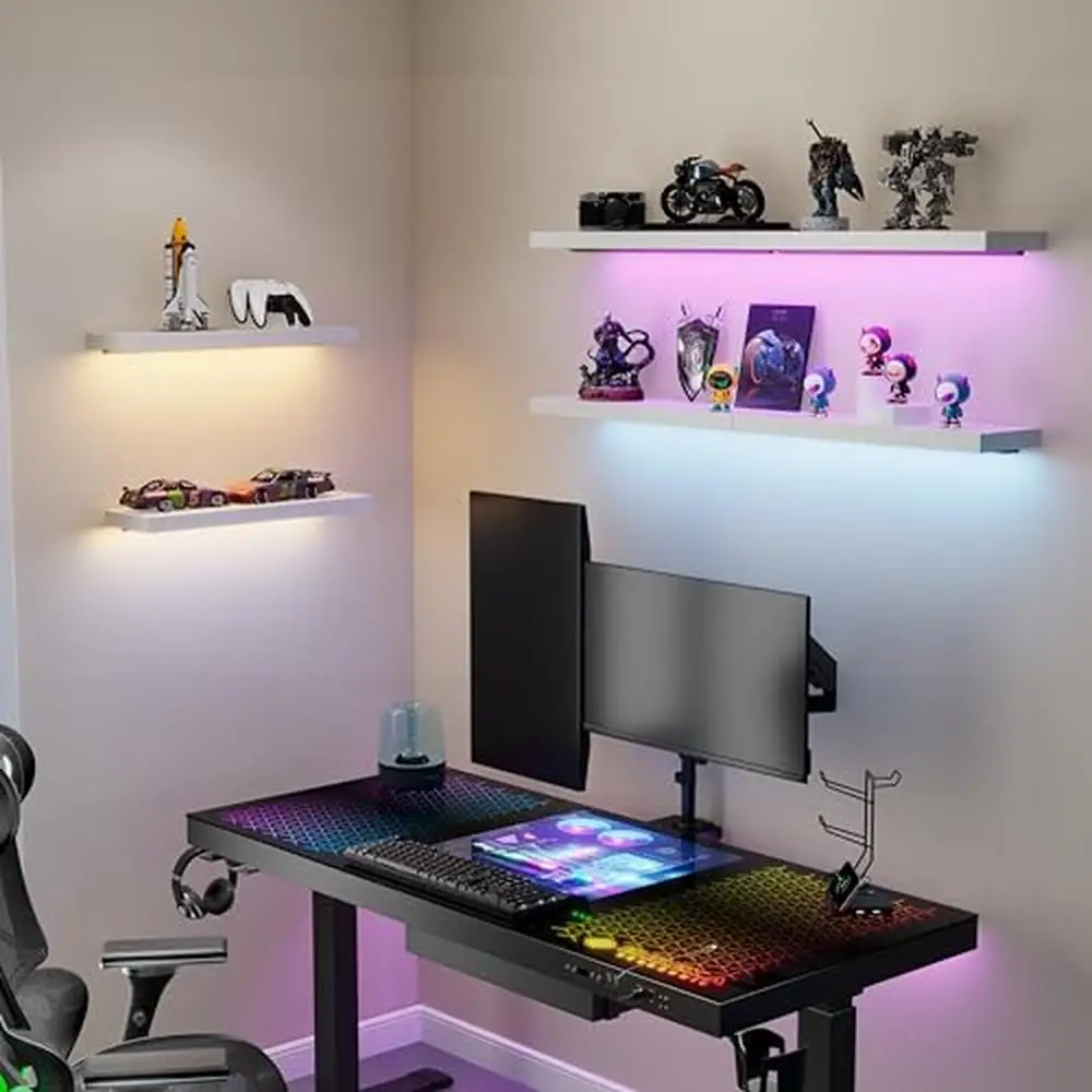 Floating RGB Light Shelf – Inspire Interiors Hub