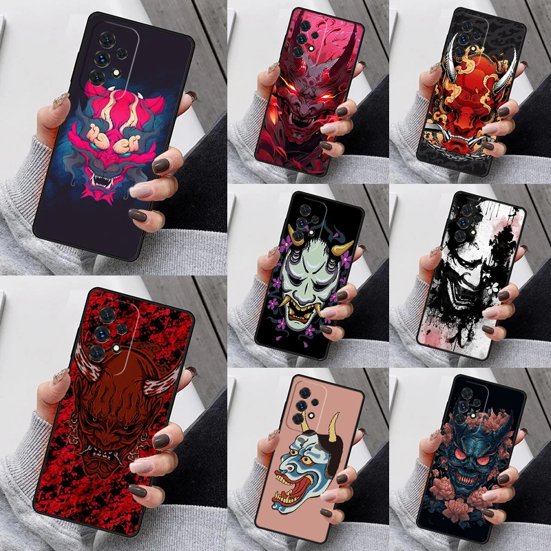Oni-Hannya-Demon-Mask-Phone-Case-For-Samsung-Galaxy-S23-S21-S20-FE-S24 ...