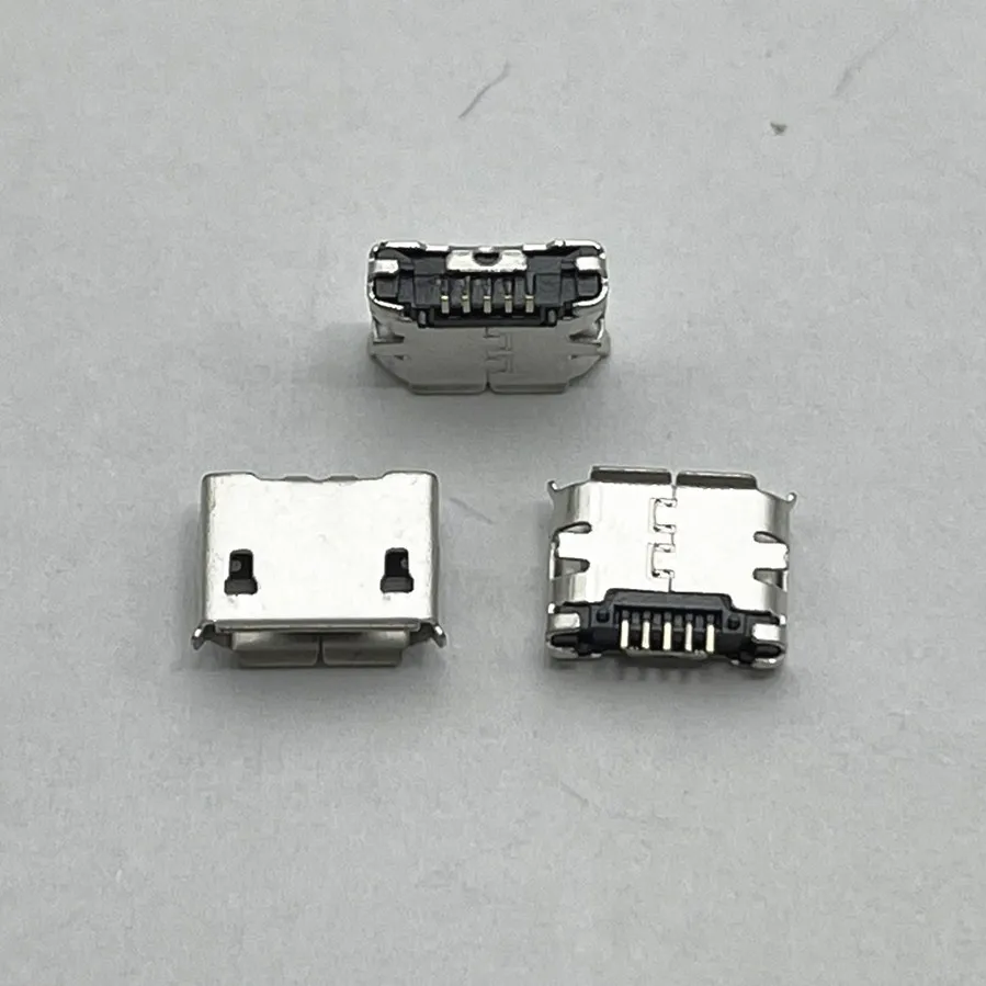 100pcs-micro-USB-socket-5pin-SMD-Pin-Long-needle-5pin-SMD-Copper-shell ...
