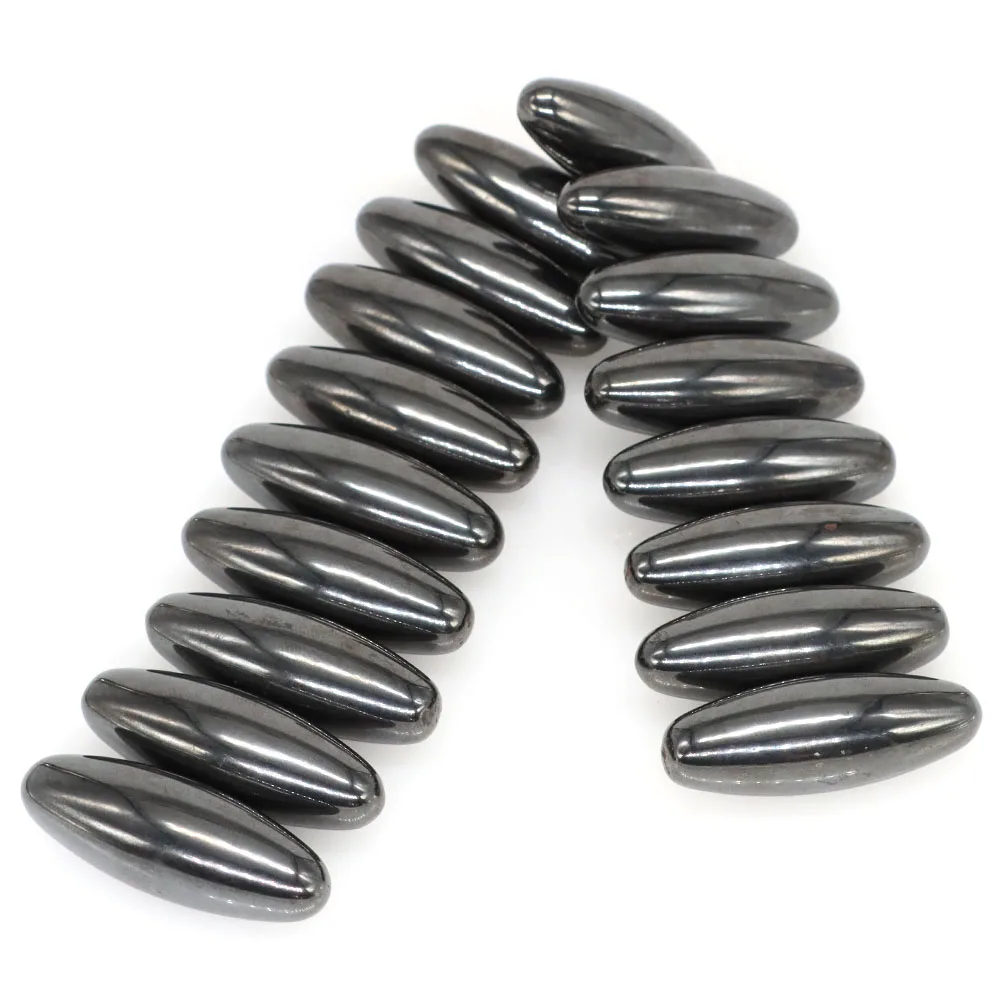 Black-Lodestone-Magnetite-Stones-Oval-Magnet-Beads-Loss-Weight-Massager ...