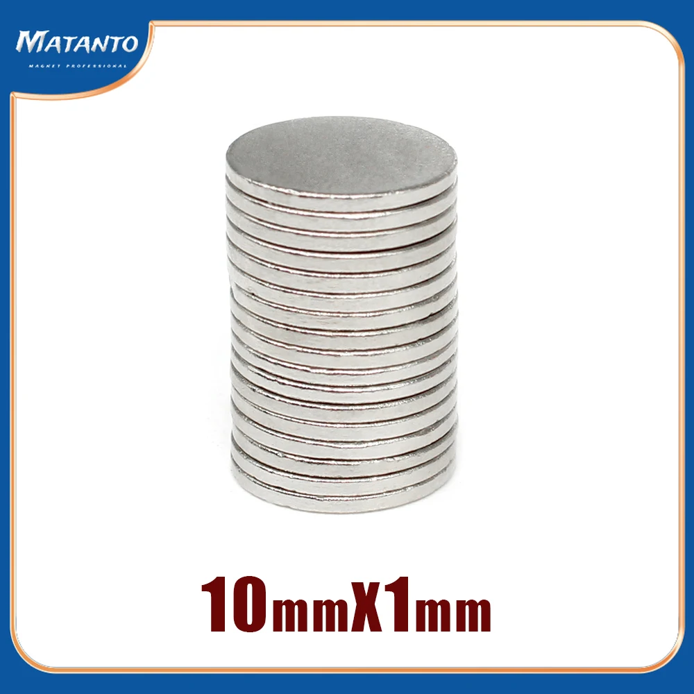 20-50-100-200-500PCS-10x1-Round-Strong-Magnet-10mm-X-1mm-Neodymium ...