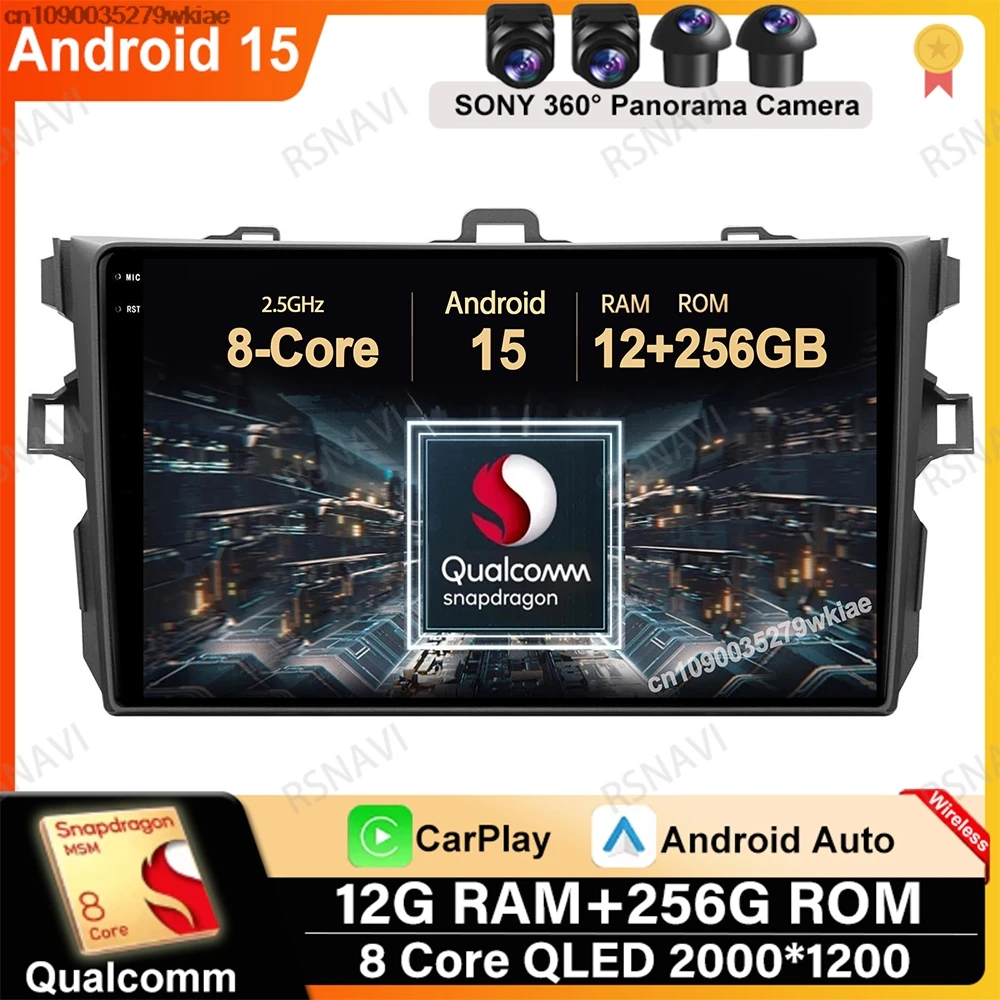 Android 15 For Toyota Corolla E140/150 2007 2008 2009 2010 2011 2012 ...