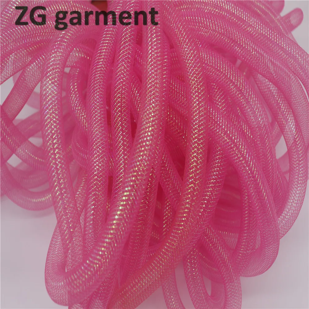16mm-Metallic-Stripe-fushia-Plain-Tubular-Crinoline-Tube-Crin-Horsehair ...