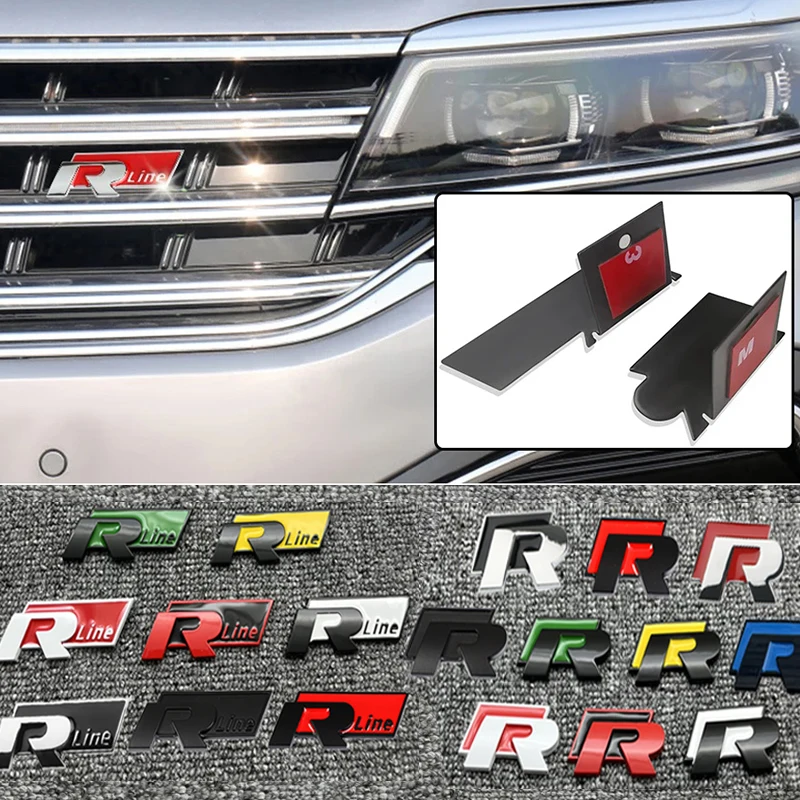 R-Rline-Logo-Car-Front-Grill-Trunk-Sticker-Accessories-For-Volkswagen ...