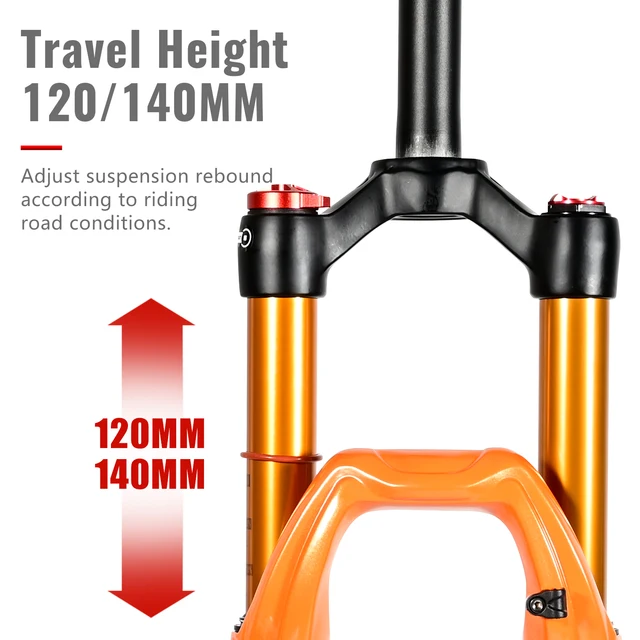 Adjustable Air Suspension Fork for 26/27.5/29 Inch Bicycles - 120/140MM ...