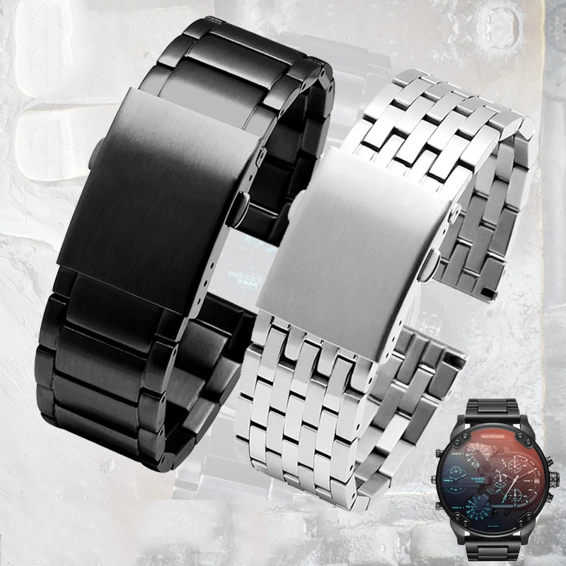 22mm 24mm 26mm 28mm Stainless steel bracelet solid metal watchband ...