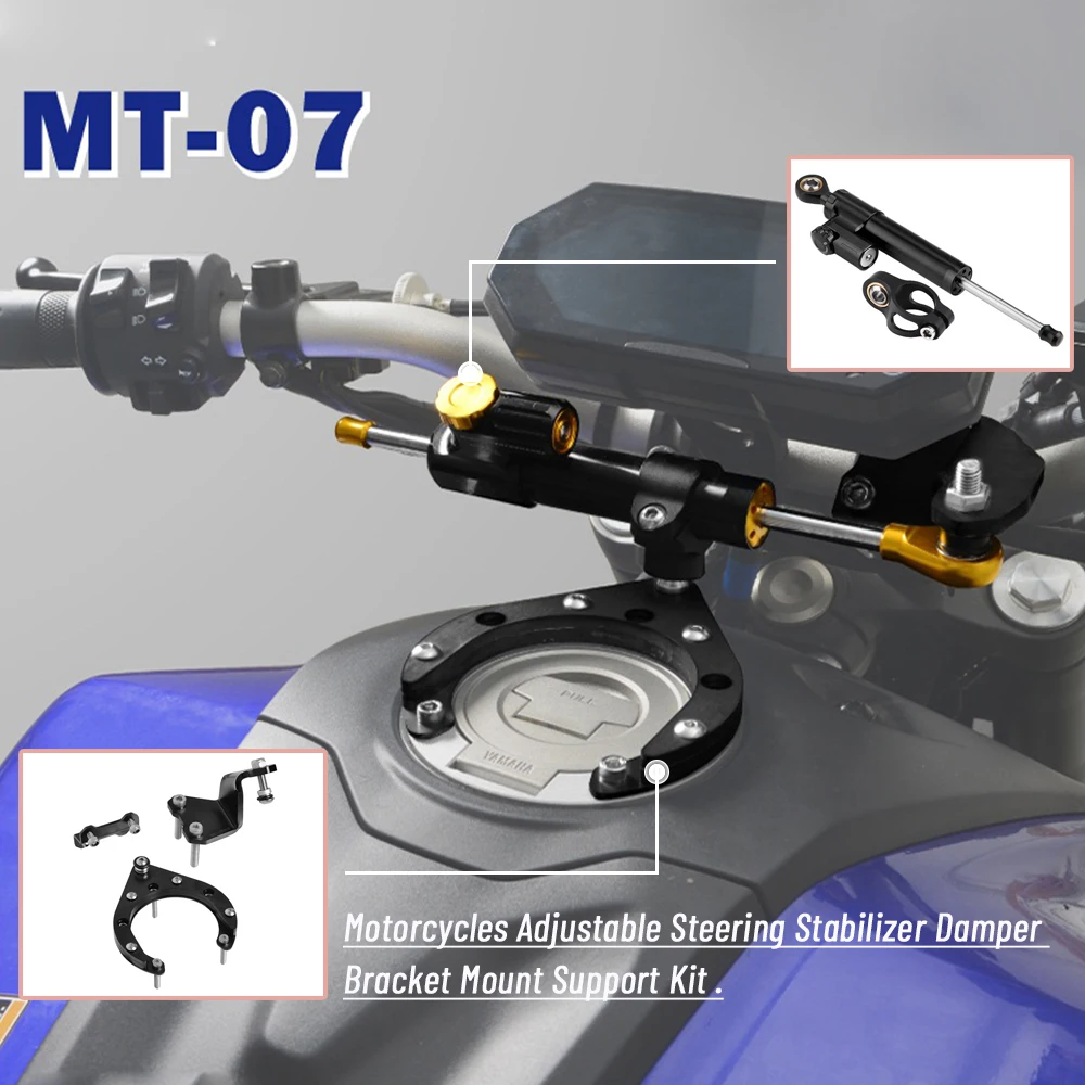 MT07-Motorcycles-Adjustable-Steering-Stabilizer-Damper-Bracket-Mount ...