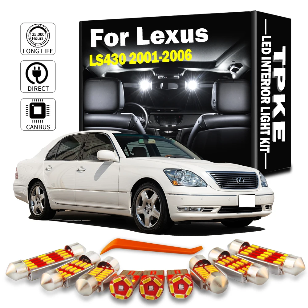 TPKE-18Pcs-Canbus-LED-Lights-Interior-Kit-For-Lexus-LS430-2001-2003 ...