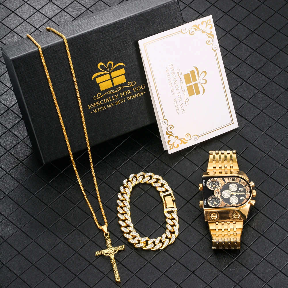 GFI™ Deluxe Men's Watch and Bracelet Set - Gifts for idea