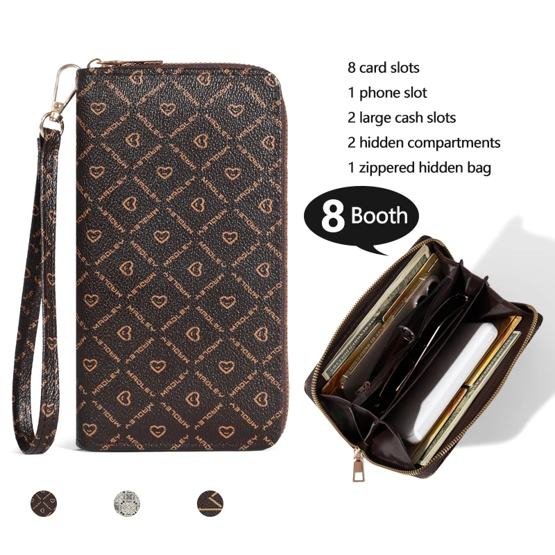 Large-capacity-Simple-Long-Wallet-Faux-Leather-Zipper-Purse-Casual ...