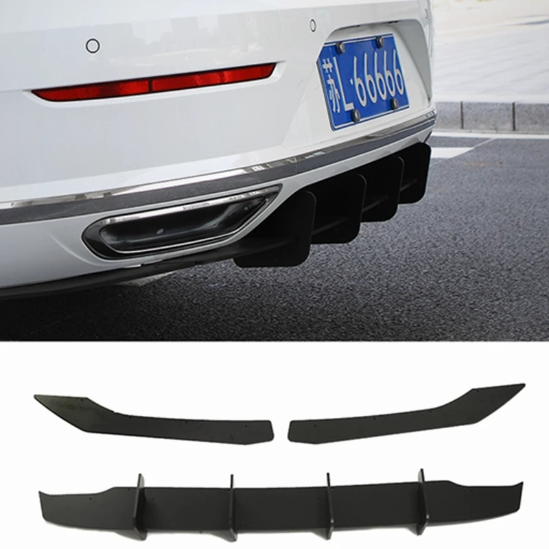 Black-ABS-Car-Rear-Bumper-Diffuser-Lip-For-Volkswagen-VW-CC-Arteon-2019 ...
