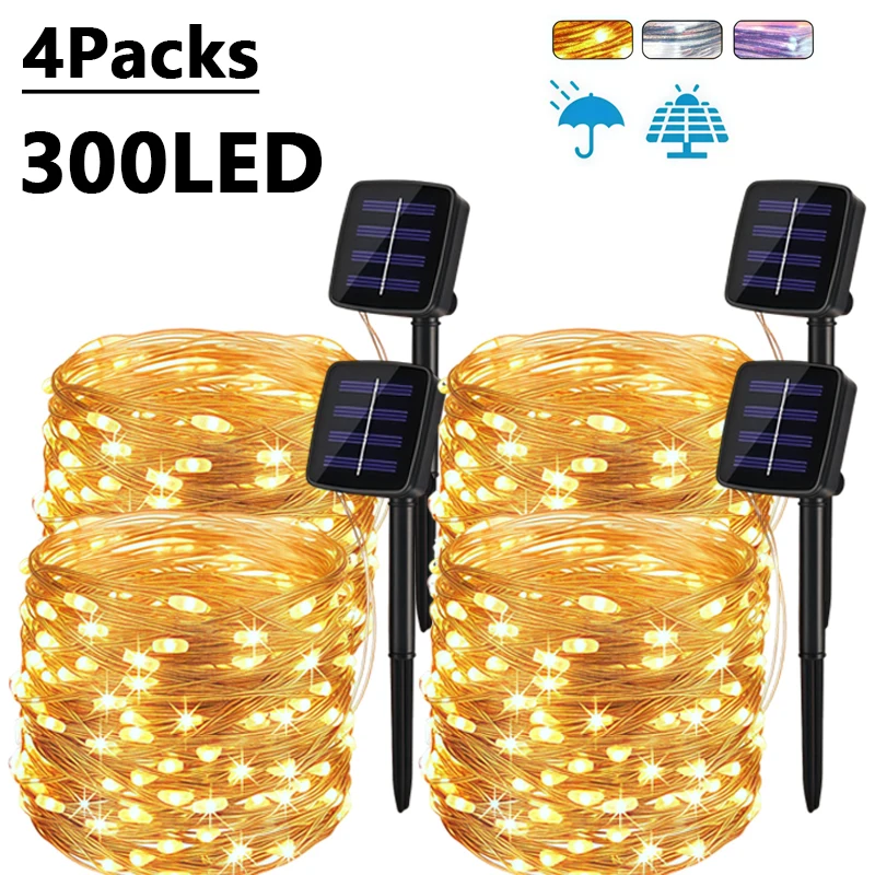 7M/12M/22/32M Solar LED Fairy Light Outdoor Festoon LED Waterproof ...