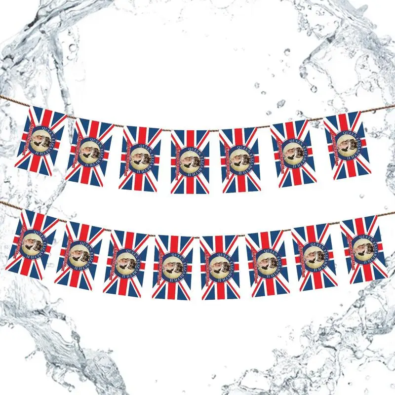 Banderines de la Reina Elizabeth impermeables para exteriores, 1 Juego ...