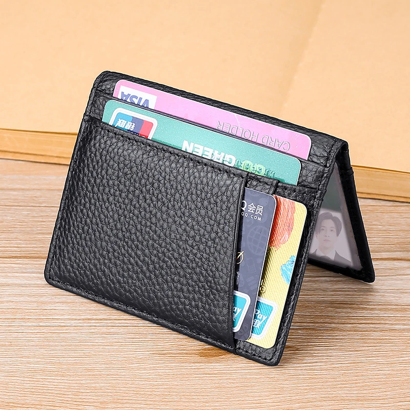 Yuecimie Super Slim Soft Wallet 100% Genuine Leather Mini Credit Card ...