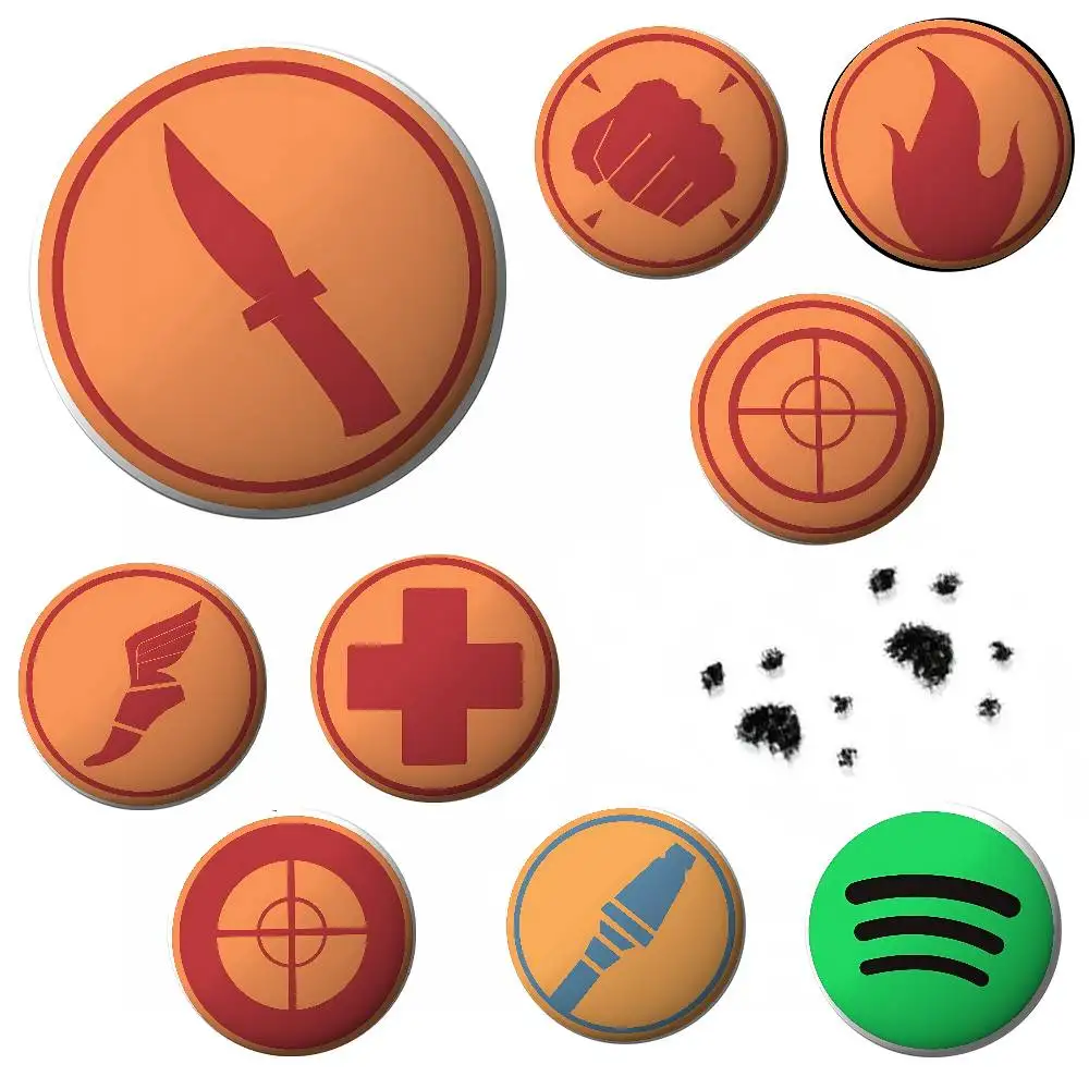 Game-T-tF2-Engineer-Explorer Red Blue TeamS Cool Badges Tinplate Soft ...