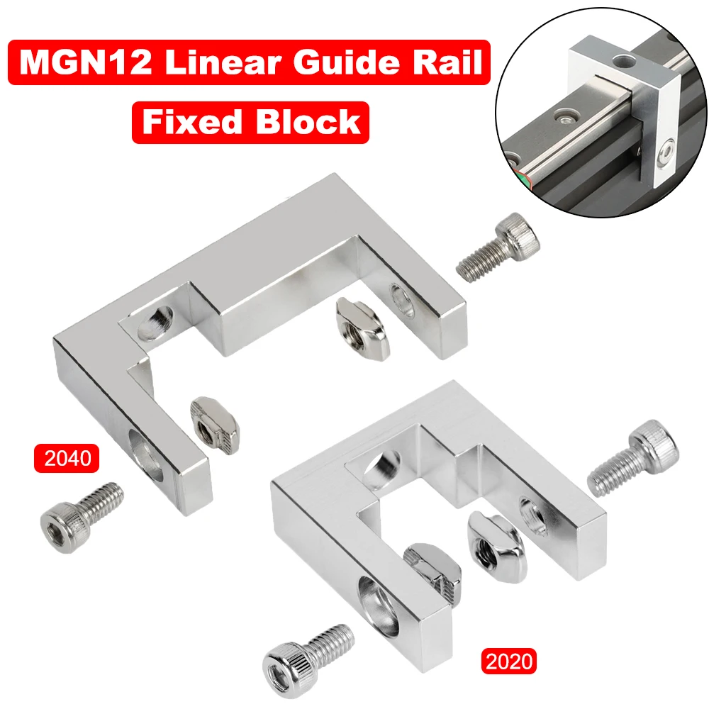 MGN12-Linear-Guide-Rail-Fixed-Base-Profile-Fixed-Block-2020-2040-Aluminum-Profile-Fixing-Block ...