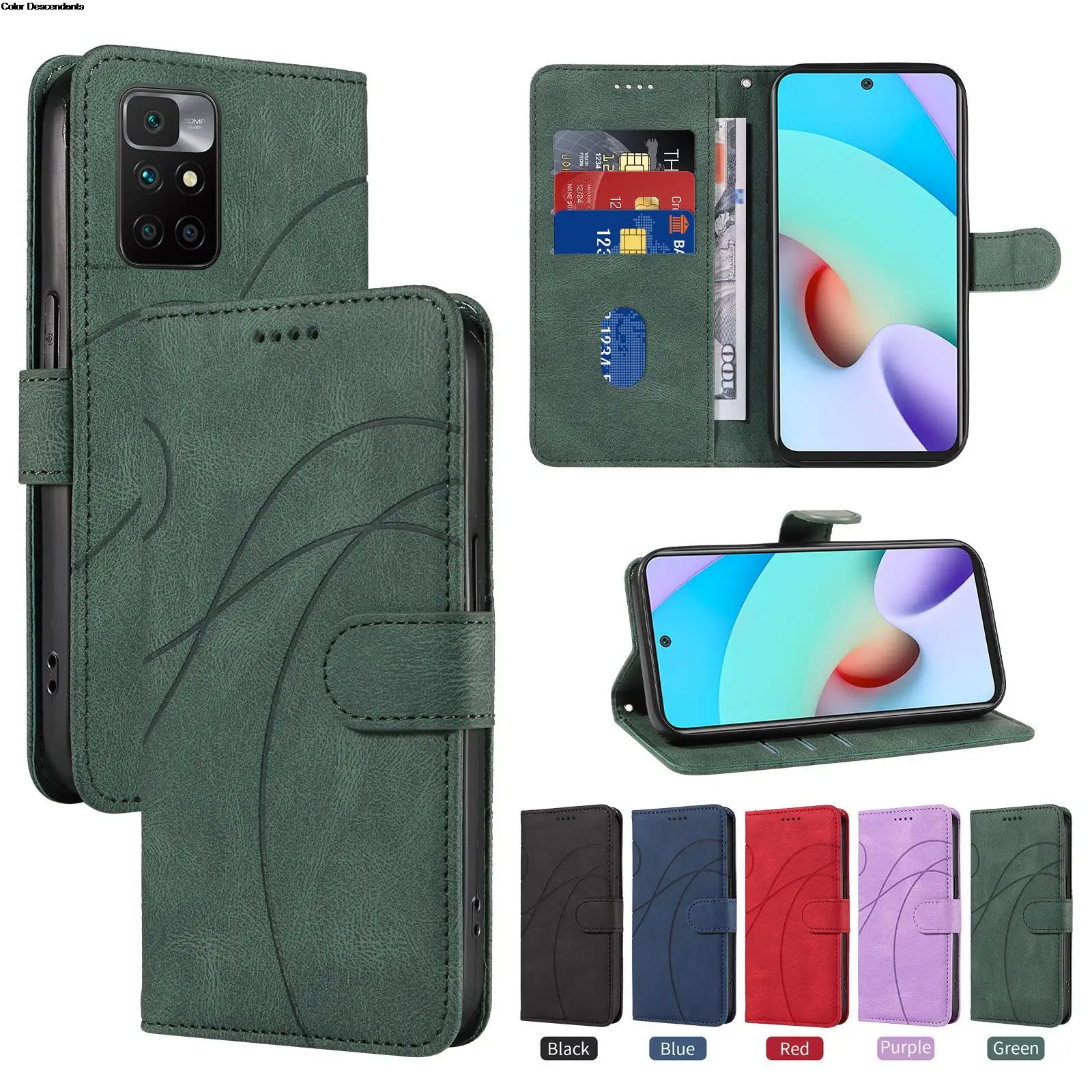 Redmi10 21061119AG Wallet Flip Case For Xiaomi Redmi 10 4G Cover Luxury ...