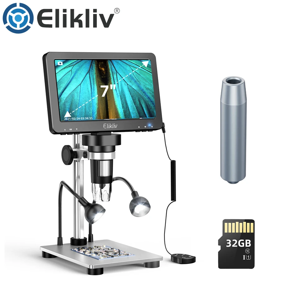 Elikliv-DM9-7-Inch-50X-1200X-Digital-Microscope-Adjustable-HD-LCD-Video ...