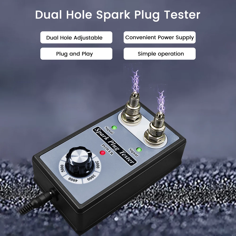 Adjustable-Dual-Hole-Sparking-Plug-Tester-Spark-Tester-Diagnostic-Tool ...