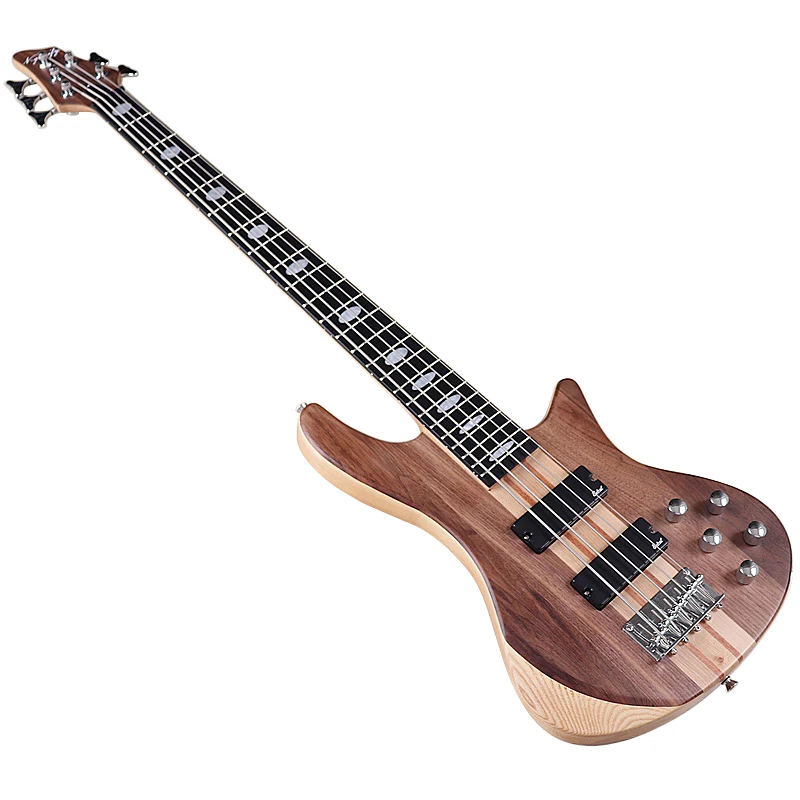 Active-Electric-Bass-Guitar-5-String-Neck-Through-43-Inch-Solid-Ashwood ...