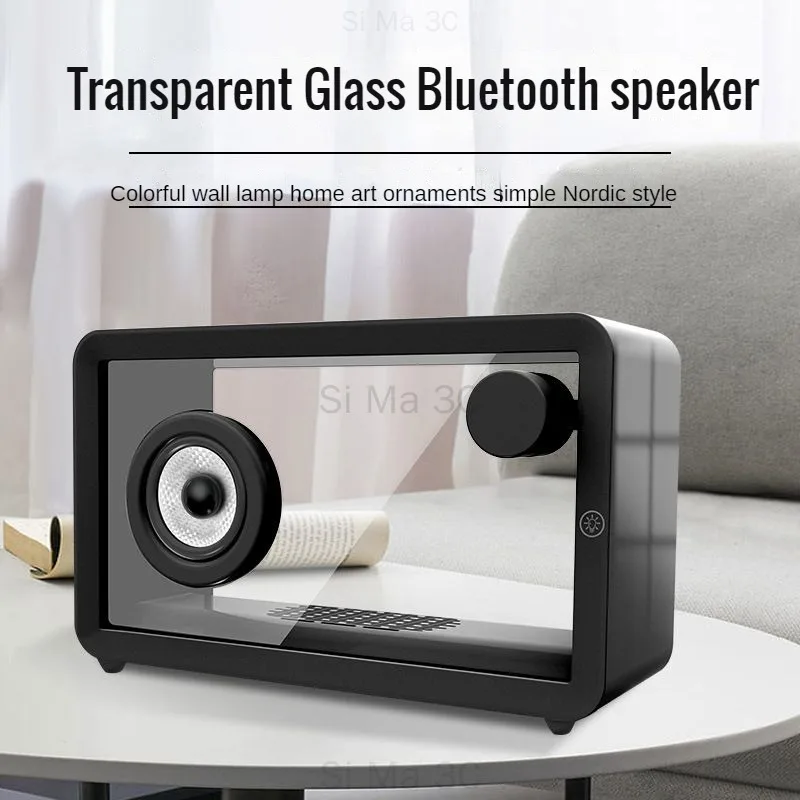 Criativo-Transparente-Plexiglass-Bluetooth-Speaker-Subwoofer-Home-Art ...