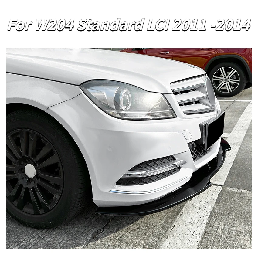 3Pcs-Front-Bumper-Splitter-Diffuser-For-Mercedes-Benz-W204-S204 ...