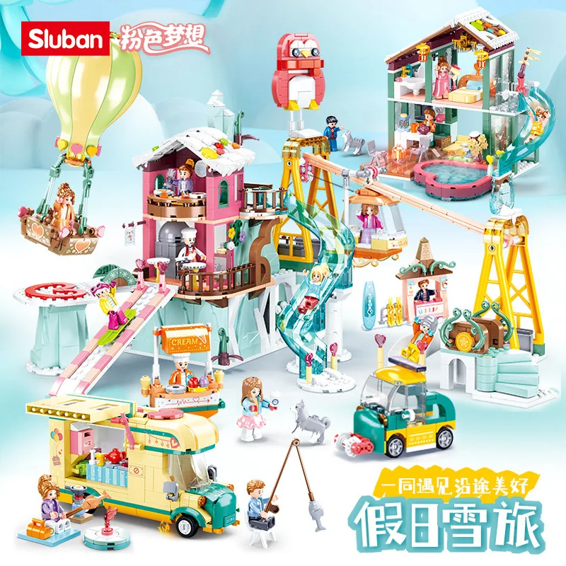 2024 Sluban Girl House Villa Apartment Holiday Playground Girl Building ...