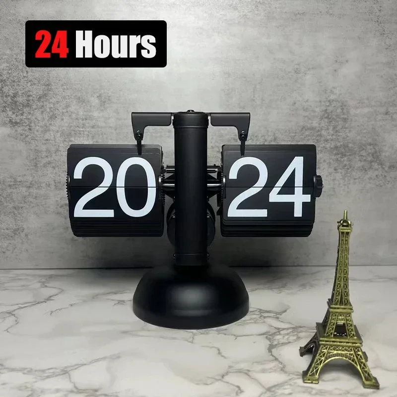 Retro-Flip-Page-Clock-European-Automatic-Page-Turning-Mechanical-Time ...