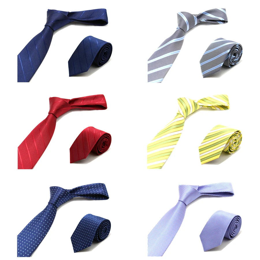 Corbatas de moda de 7CM para hombre, corbatas de poliéster a rayas de ...