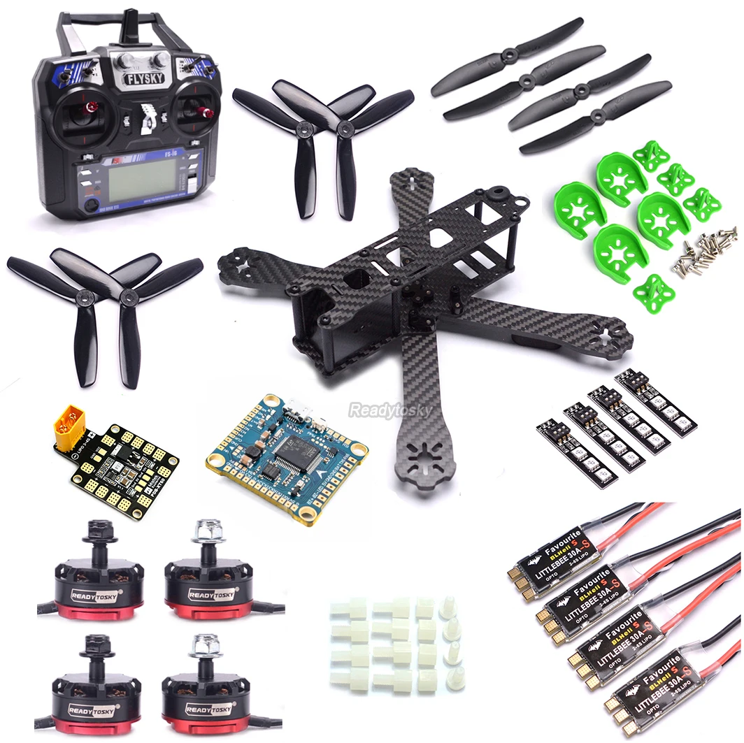 QAV R 220mm 220 Carbon Fiber Racing Drone Quadcopter F4 V3S Plus Flight ...