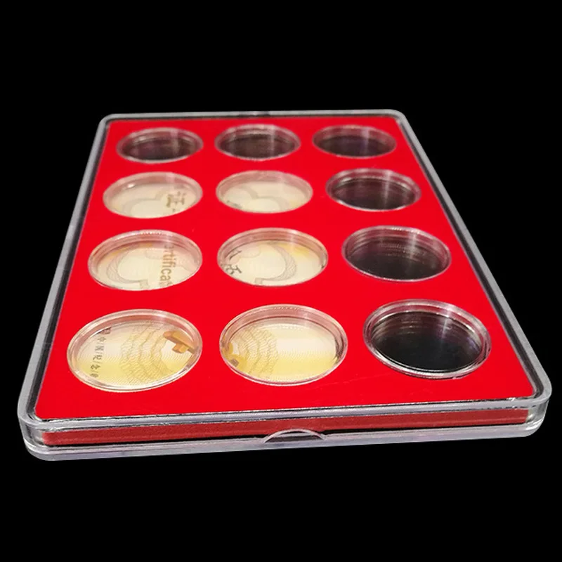 Coin Storage Case Box Commemorative Coin Collection Protection Square ...