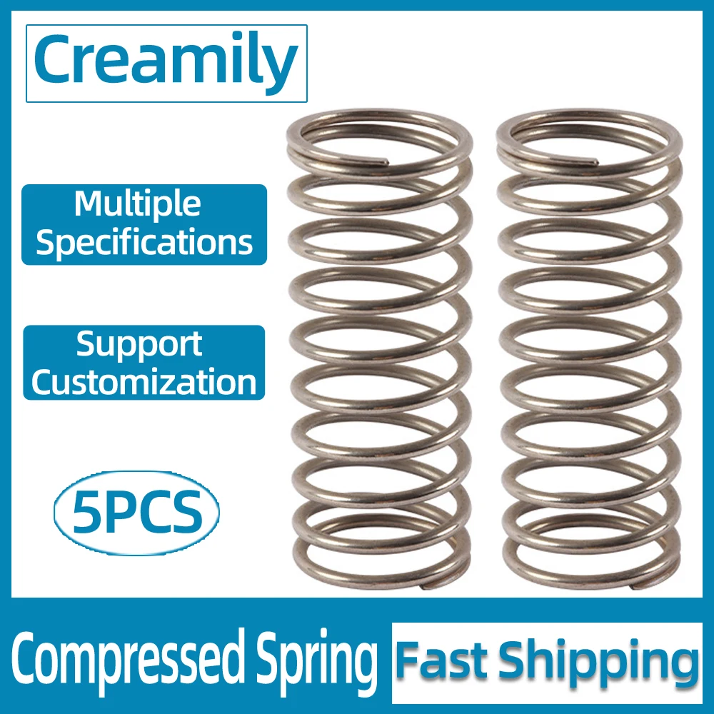 Creamily-5PCS-65Mn-Wire-Diameter-2-5mm-Cylidrical-Coil-Compression ...