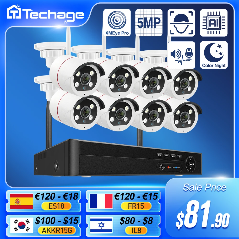 Techage-5MP-8CH-Wireless-Surveillance-Security-System-AI-Face-Detection-Video-CCTV-WIFI-NVR ...