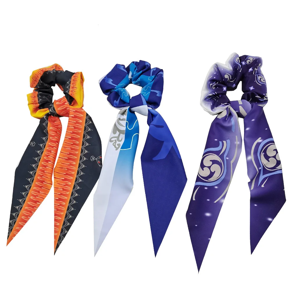 Game-Impact-Raiden-Shogun-Satin-Long-Ribbon-Ponytail-Scarf-Hair-Tie ...