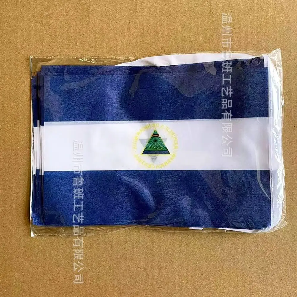 TIKI FLAG 20pcs/lot Nicaragua bunting flags 14x21cm Pennant Nicaragua ...