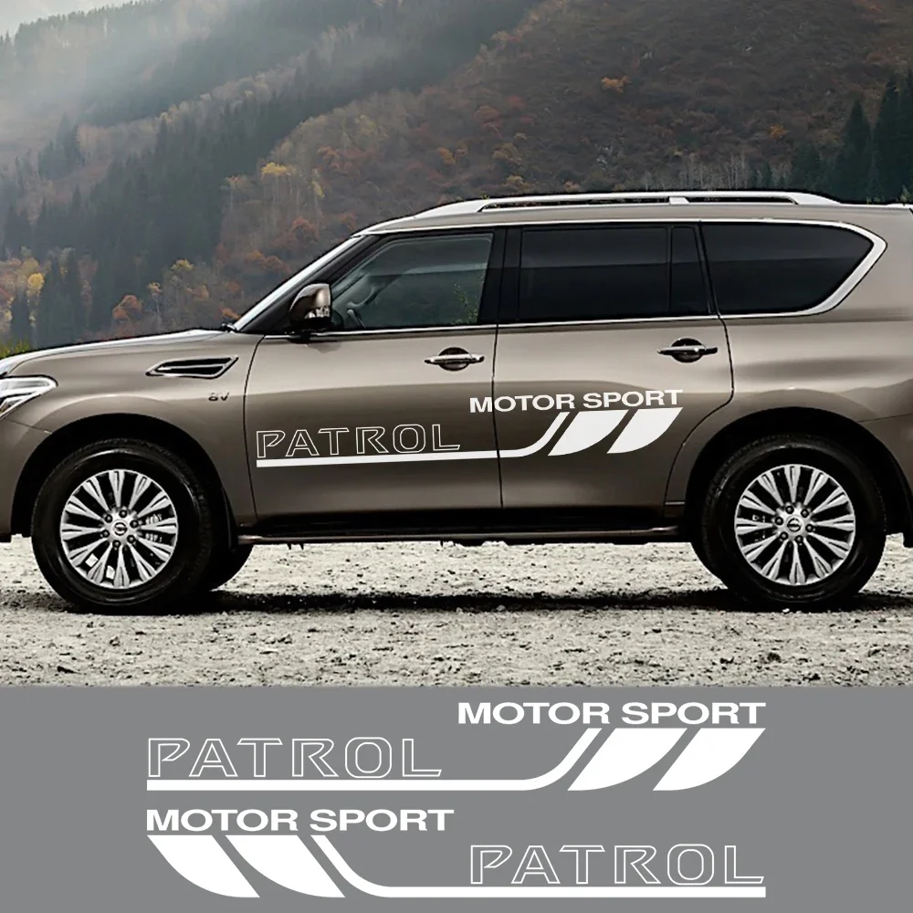 For Nissan Patrol y60 y61 y62 2PCS Car Door Side Sport Line Stickers ...