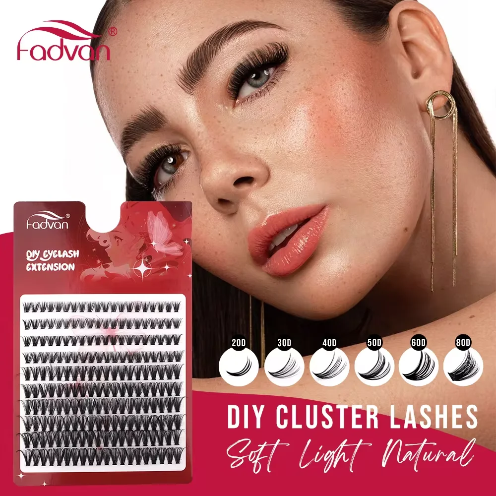 Fadvan-60P-80P-DIY-Eyelash-Extension-Kit-Individual-Lashes-Cluster-D ...