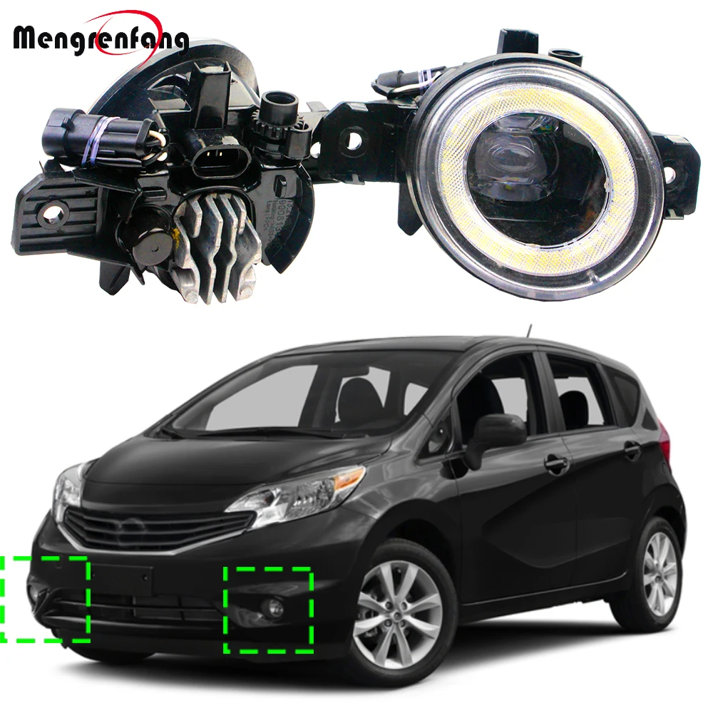 2-Pieces-Car-LED-Fog-Light-Angel-Eye-DRL-For-Nissan-Versa-Note-2014 ...