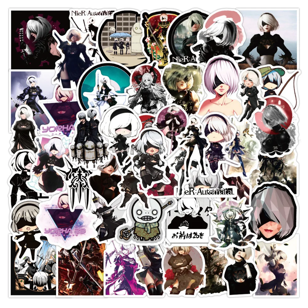 NieR-Automata-Anime-Game-Stickers-2B-decoraci-n-para-maleta-lbum-de ...