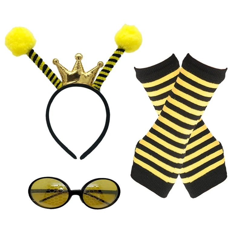 Bee-Costume-Set-Bee-Ears-Headband-Tutu-Knee-High-Socks-Sleeve-Glasses ...