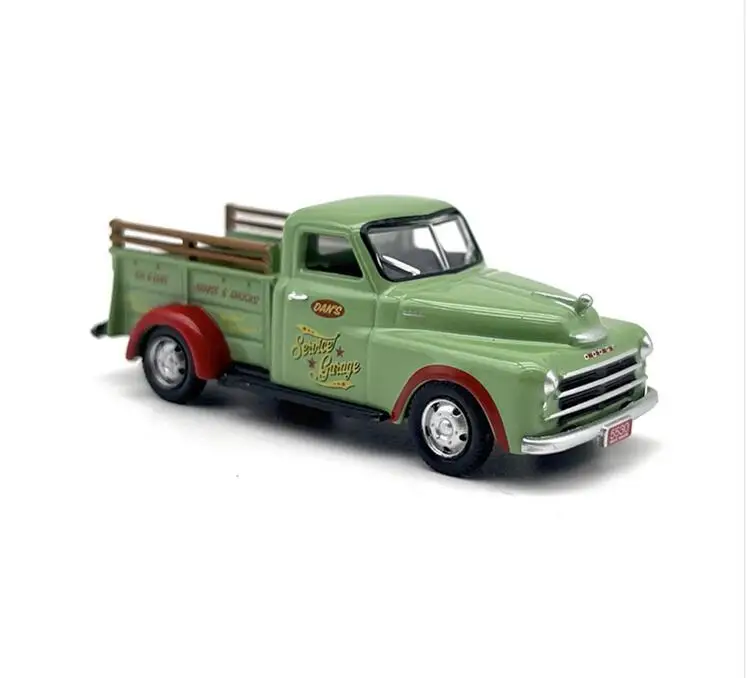 1-87-HO-Scale-Alloy-Car-Model-Green-Pick-UP-Truck-Car-Model-Train-Scene ...
