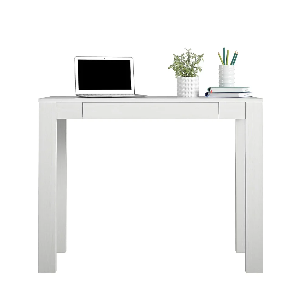 Parsons Desk, White Laminated MDF Computer Desk Desk Table Study Table ...