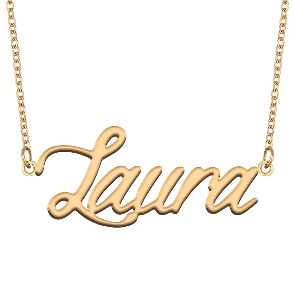 Laura-Name-Necklace-for-Women-Script-Nameplate-Pendant-Stainless-Steel ...