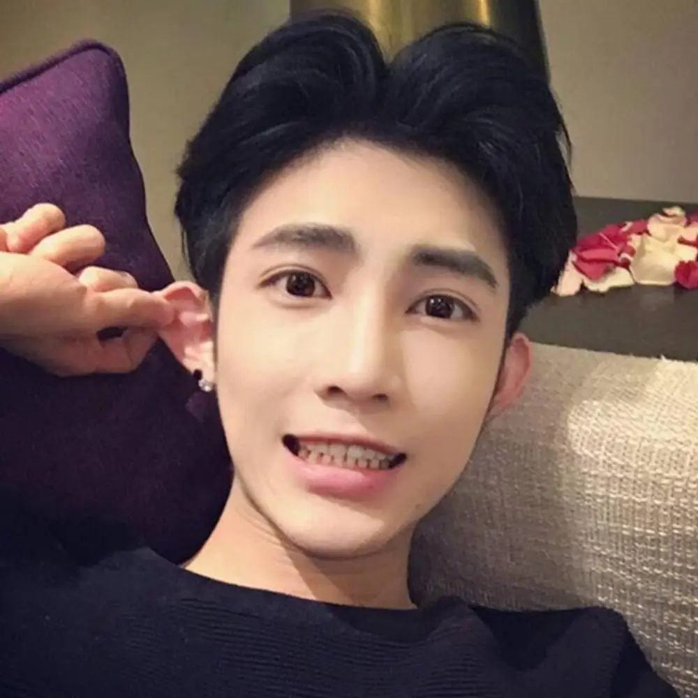 Wig-Short-Cosplay-Natural-Hairpiece-Realistic-Party-Center-Parting-Men ...