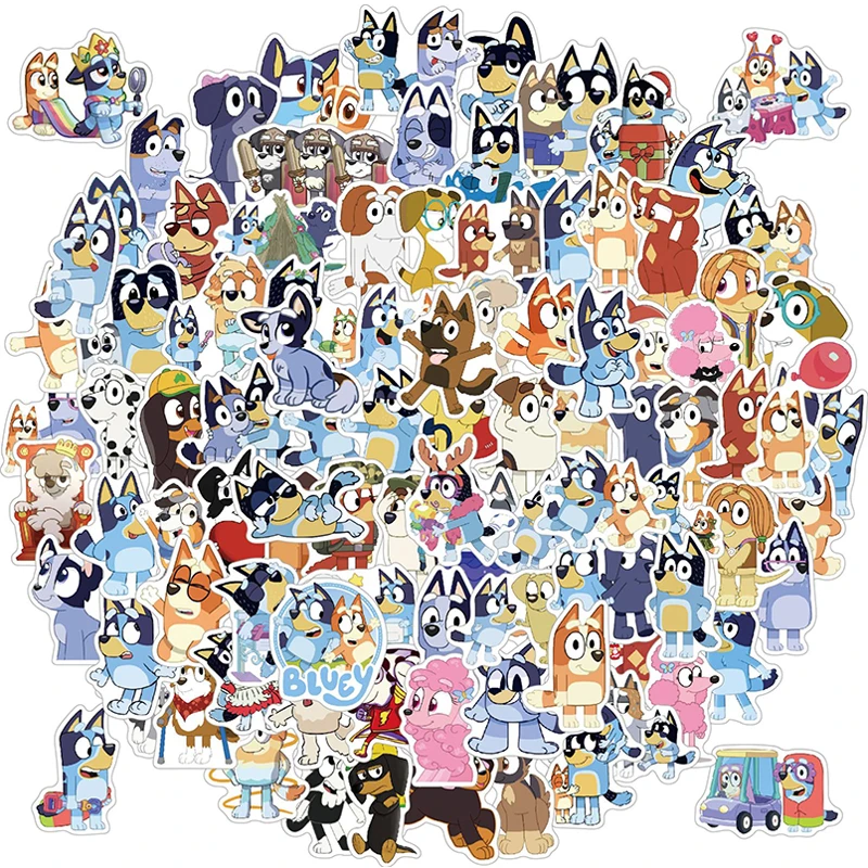 100pcs-Bluey-Bingo-Graffiti-Stickers-Creative-Cartoon-Refrigerator ...